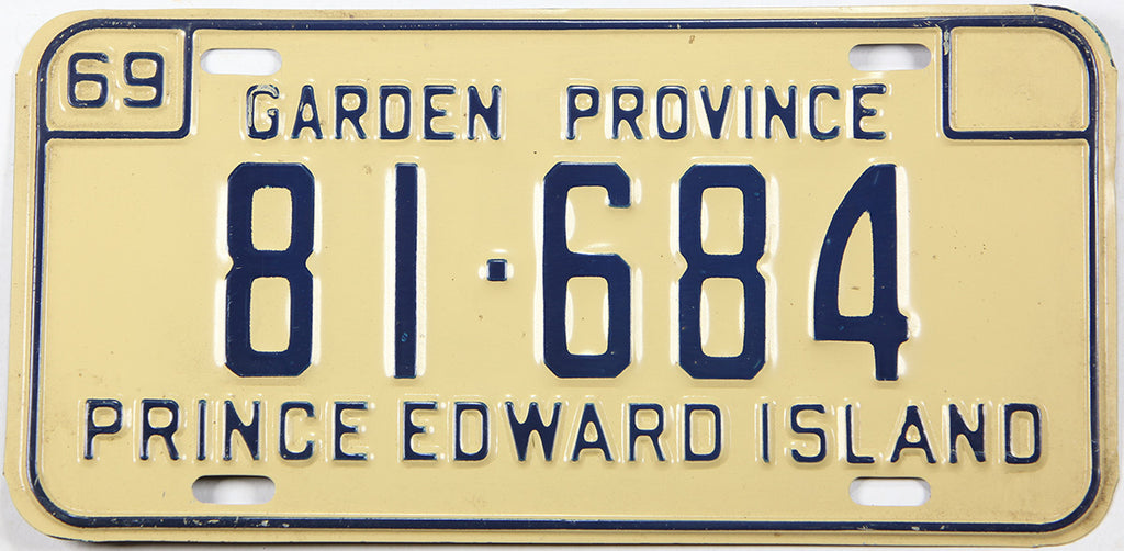 1969 Prince Edward Island License Plate | Brandywine General Store