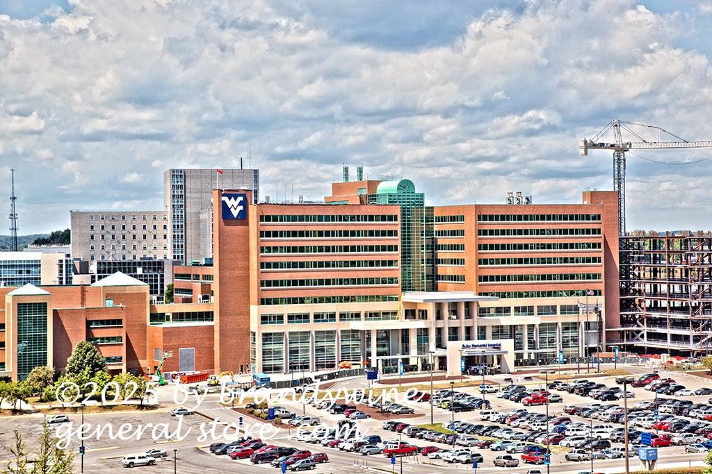 Ruby Memorial Hospital at Morgantown WV Art Print | Brandywine General ...