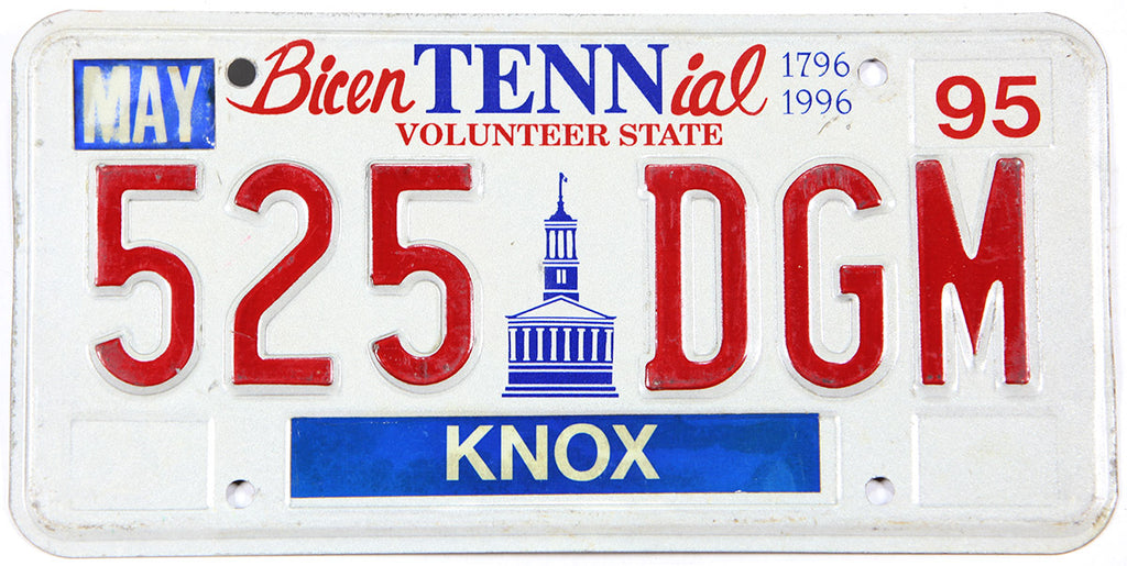1995 Tennessee Bicentennial License Plate County sticker | Brandywine ...