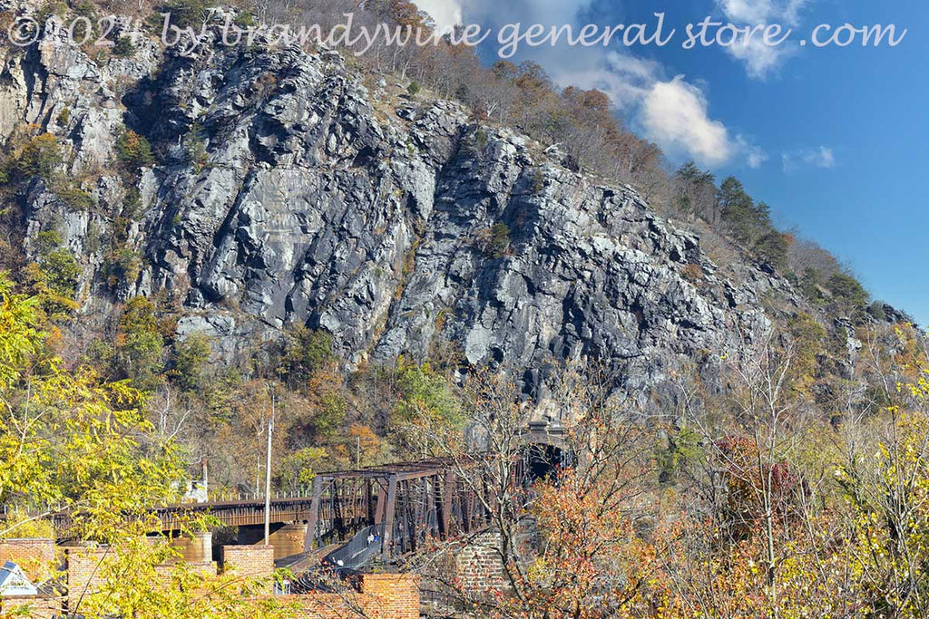 Train Tunnel and Bridge Harpers Ferry WV art print | Brandywine General ...