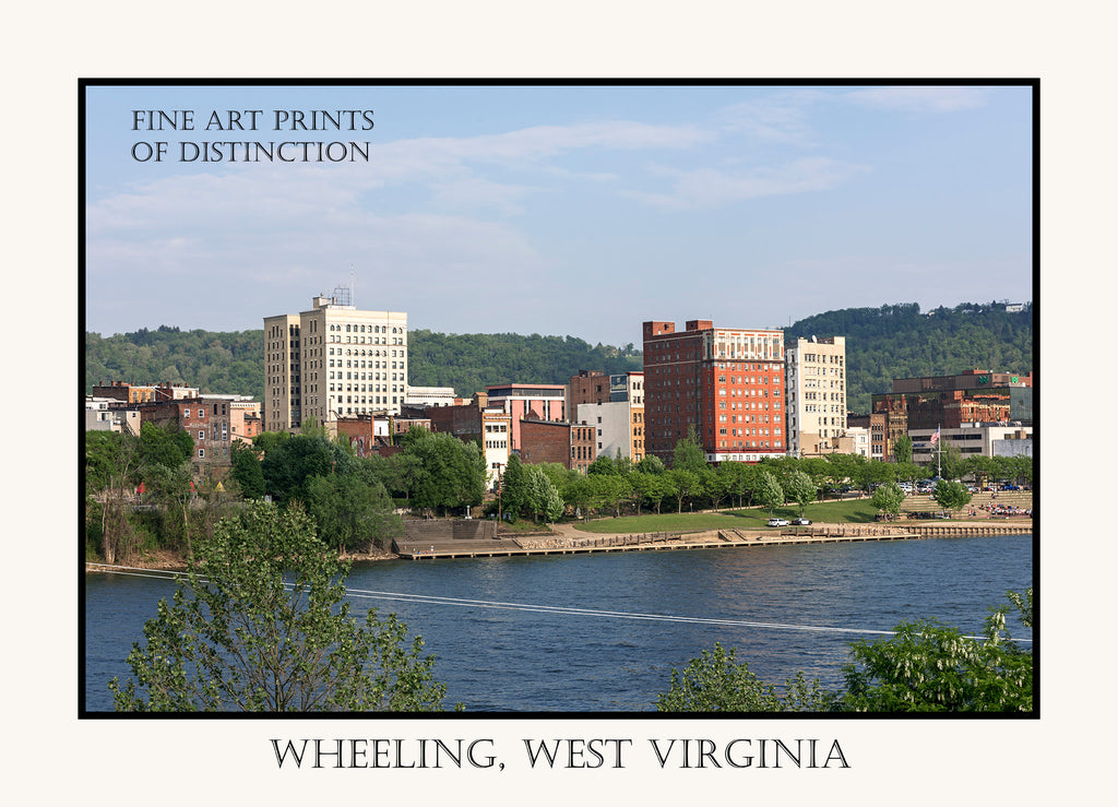 Wheeling WV as viewed from Wheeling Island Fine Art Poster | Brandywine ...