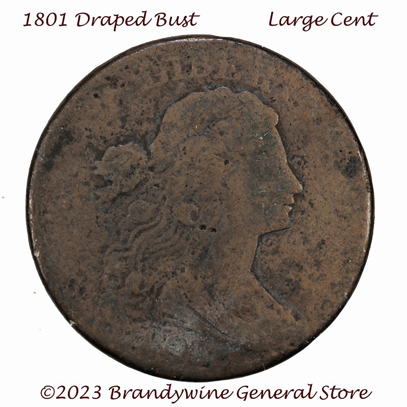 1801 Draped Bust Large Cent | Brandywine General Store