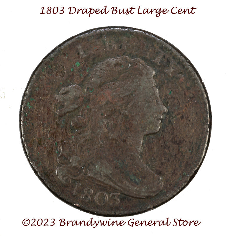 1803 Draped Bust Large Cent | Brandywine General Store