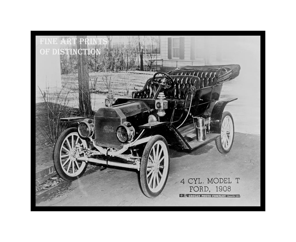 1908 Ford Model T Antique Automobile Print | Brandywine General Store