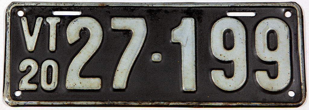 1920 Vermont License Plates | Brandywine General Store