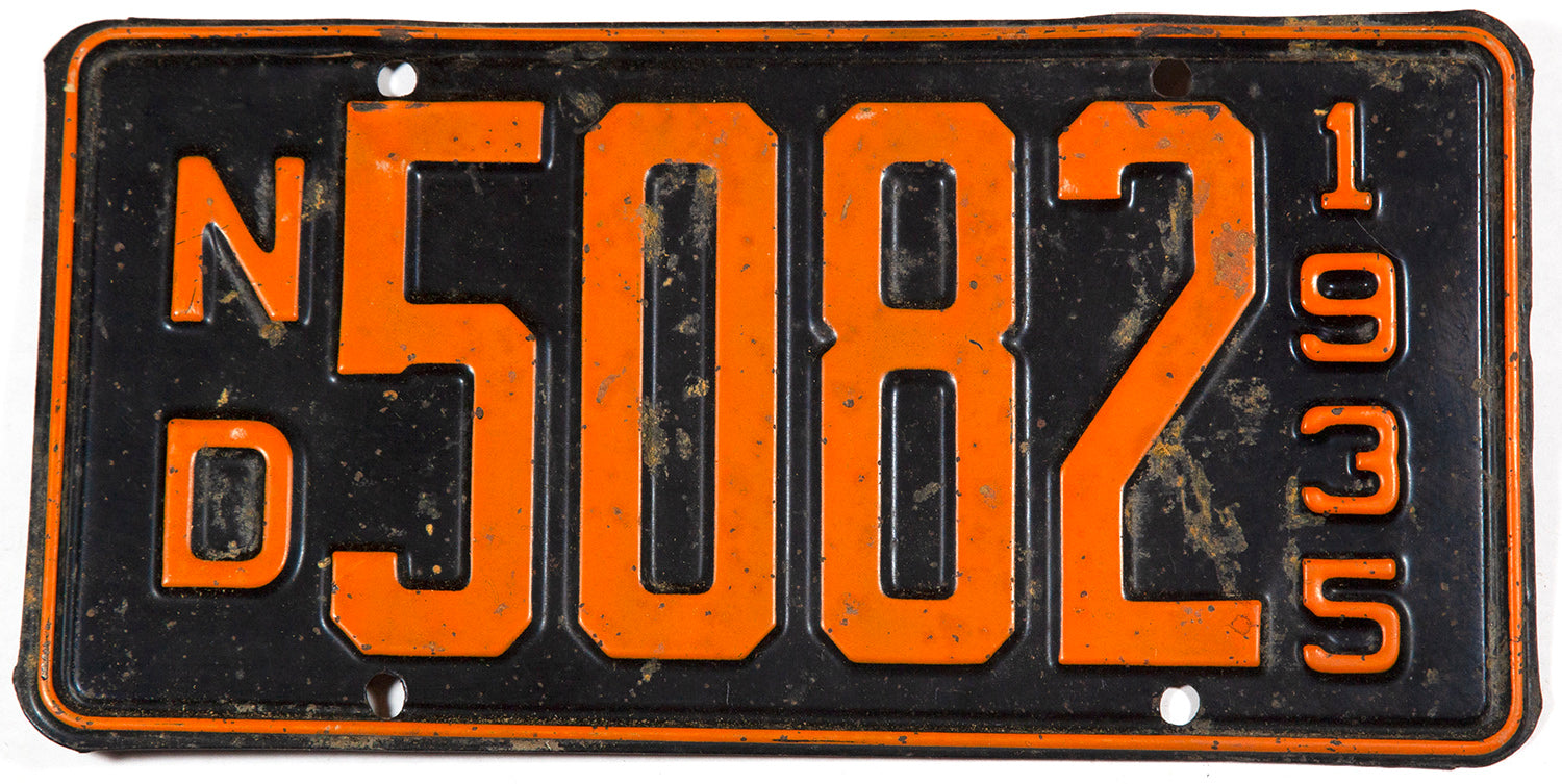 1935 North Dakota License Plate | Brandywine General Store