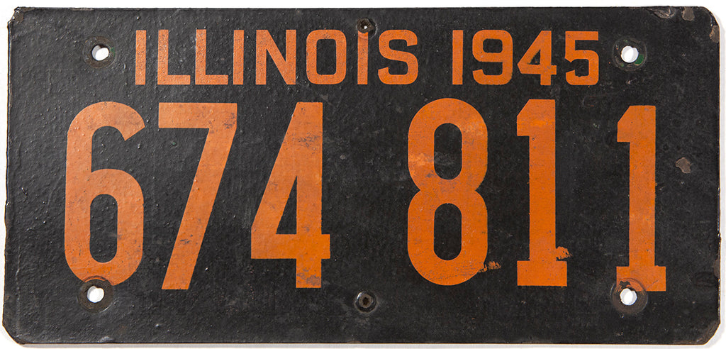 1945 Illinois License Plates | Brandywine General Store