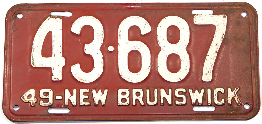 1949 New Brunswick License Plate | Brandywine General Store