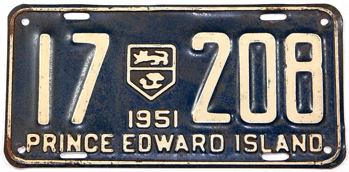 1951 Prince Edward Island License Plate | Brandywine General Store