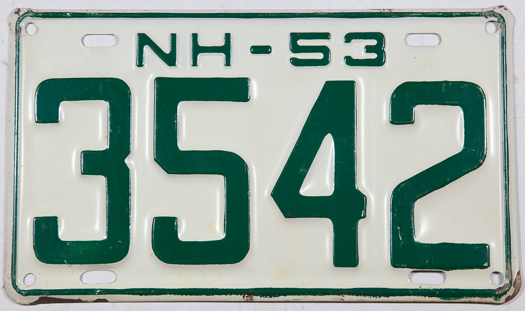1953 New Hampshire License Plate | Brandywine General Store