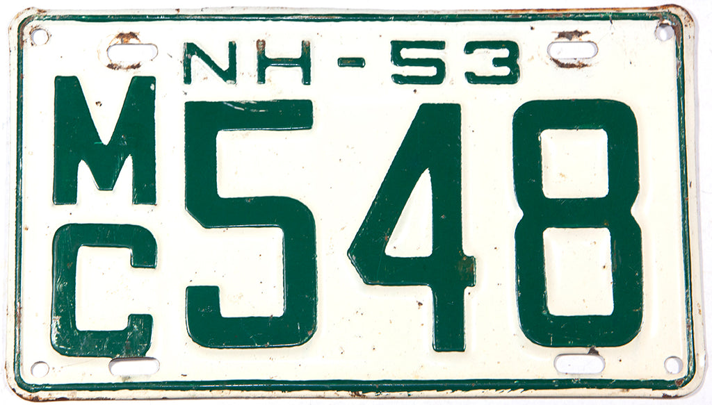 1953 New Hampshire License Plate | Brandywine General Store