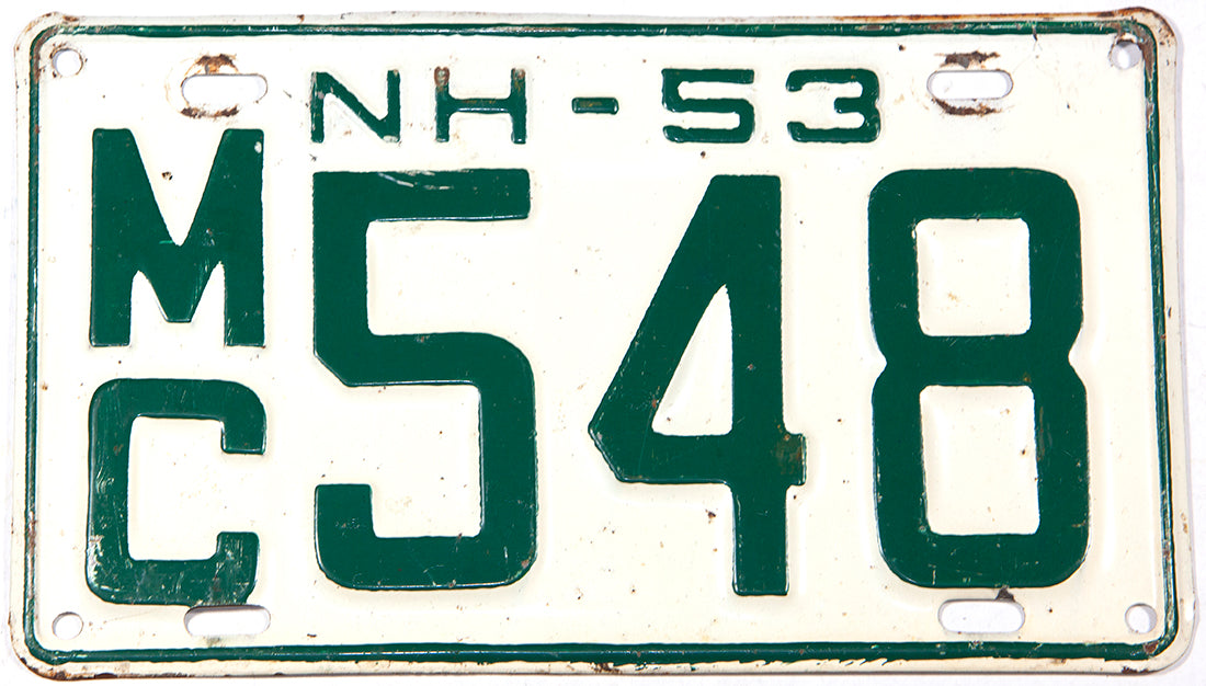 1953 New Hampshire License Plate | Brandywine General Store