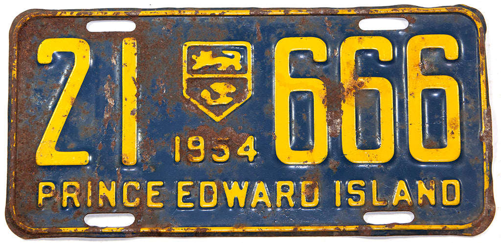 1954 Prince Edward Island License Plate | Brandywine General Store