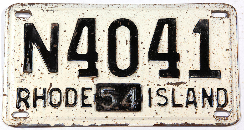 1954 Rhode Island License Plates | Brandywine General Store