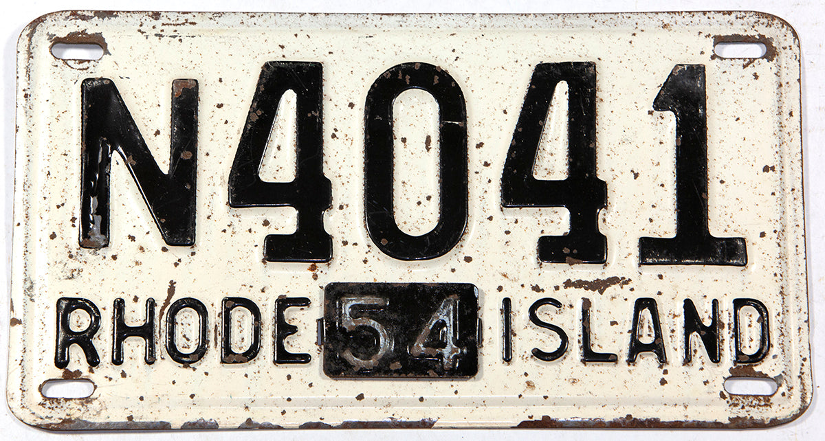1954 Rhode Island License Plates | Brandywine General Store