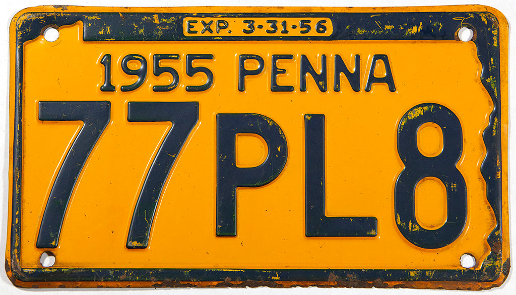 1955 Pennsylvania License Plate | Brandywine General Store