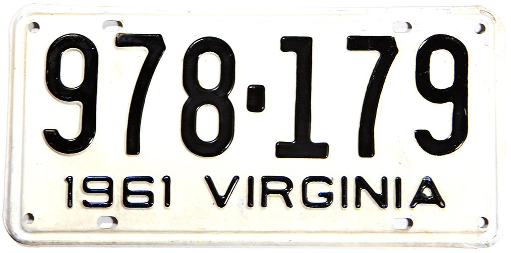 1961 Virginia License Plates | Brandywine General Store