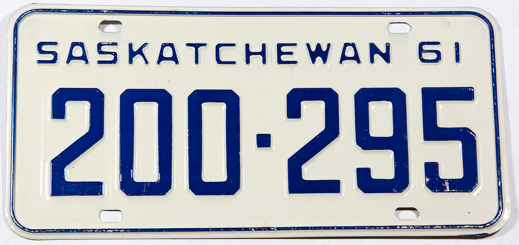 1961 Saskatchewan License Plate | Brandywine General Store