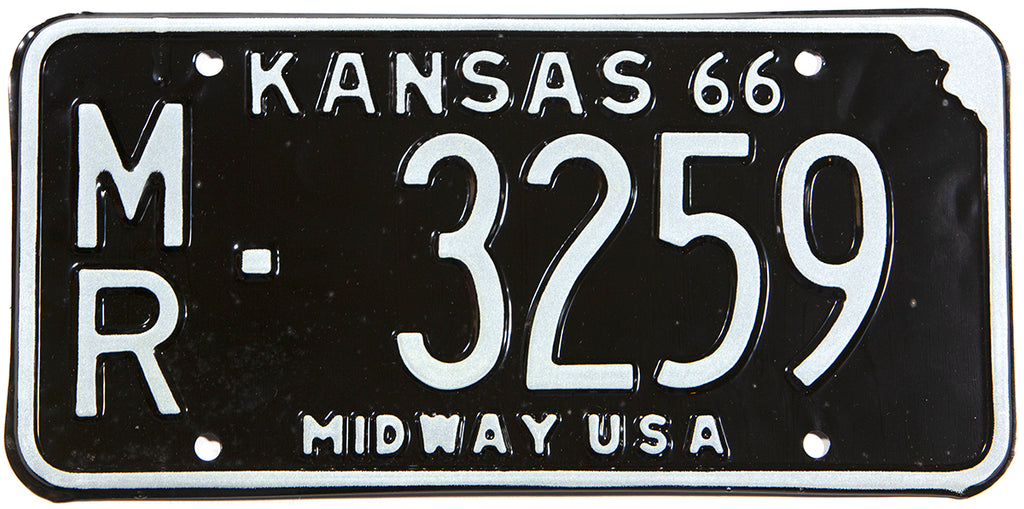 1966 Kansas License Plate | Brandywine General Store