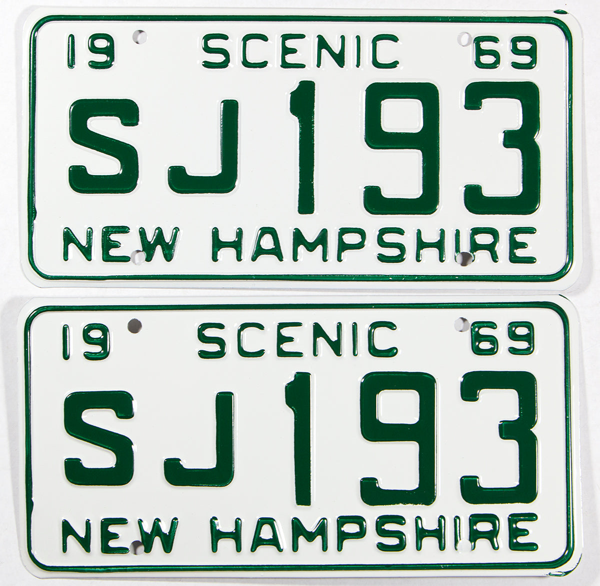 1969 New Hampshire License Plates | Brandywine General Store