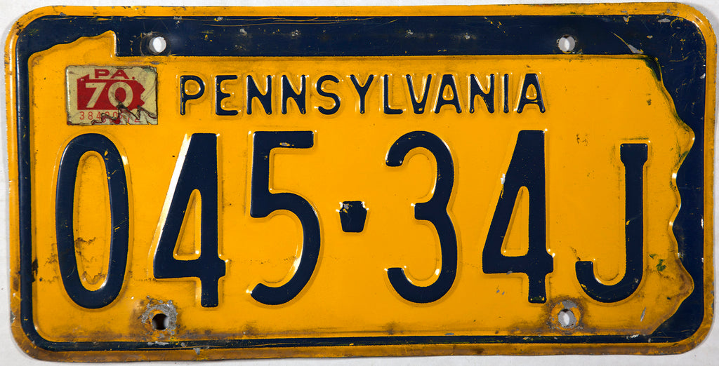 1970 Pennsylvania License Plate | Brandywine General Store
