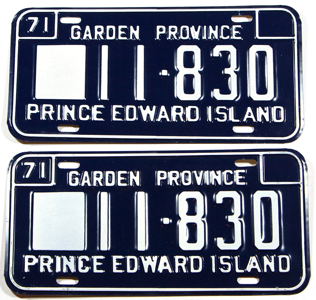 1971 Prince Edward Island Heavy Truck License Plate | Brandywine ...