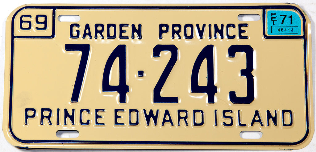 1971 Prince Edward Island License Plate | Brandywine General Store
