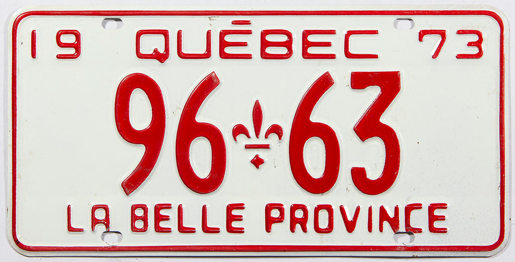 1973 Quebec License Plate | Brandywine General Store