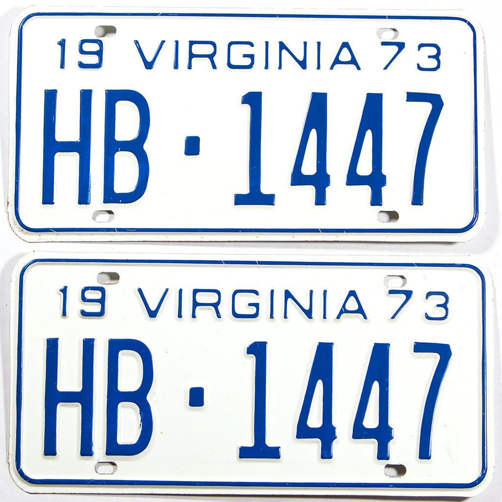 1973 Virginia Truck License Plates | Brandywine General Store