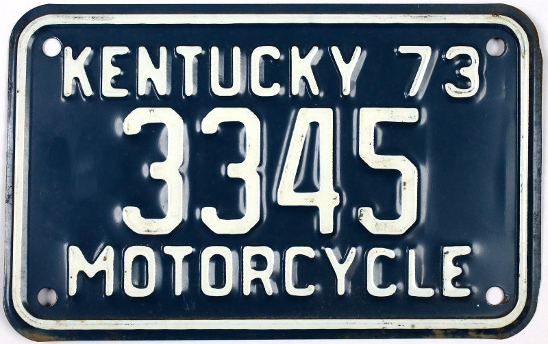1973 Kentucky Motorcycle License Plate | Brandywine General Store