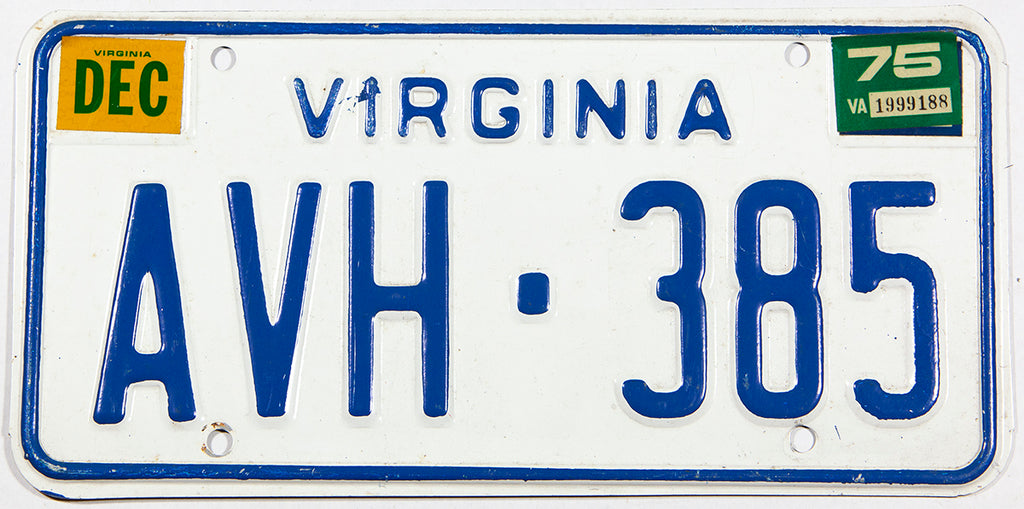 1975 Virginia License Plate | Brandywine General Store