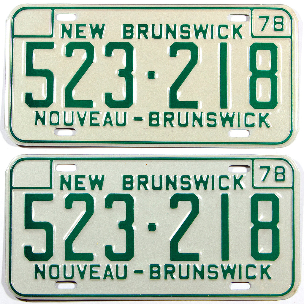 1978 New Brunswick License Plate | Brandywine General Store