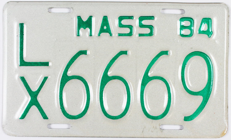 1984 Massachusetts Motorcycle License Plate | Brandywine General Store