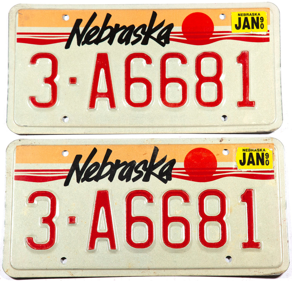 1990 Nebraska License Plates | Brandywine General Store