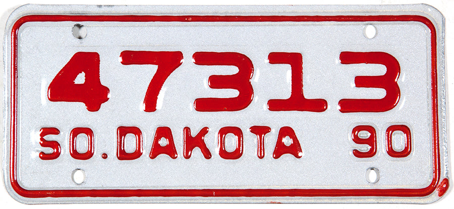 1990 South Dakota Motorcycle License Plate | Brandywine General Store