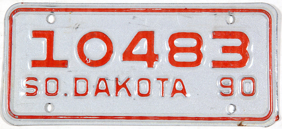 1990 South Dakota Motorcycle License Plate | Brandywine General Store