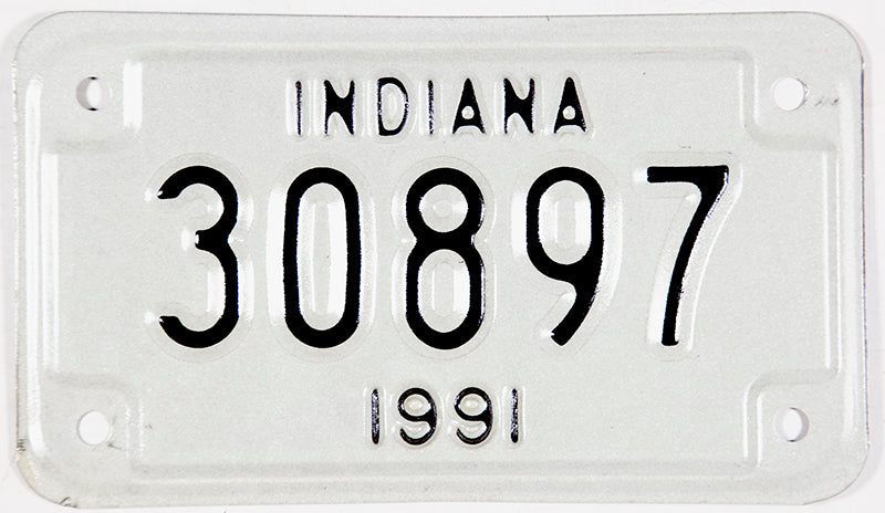1991 Indiana Motorcycle License Plate | Brandywine General Store