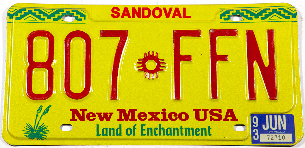 1993 New Mexico License Plate | Brandywine General Store