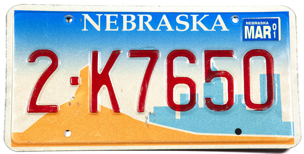 2001 Nebraska License Plate | Brandywine General Store