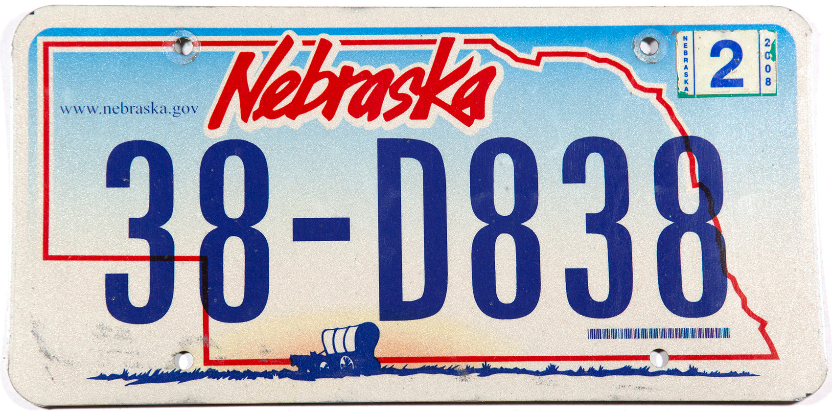 2008 Nebraska with State Outline License Plate | Brandywine General Store