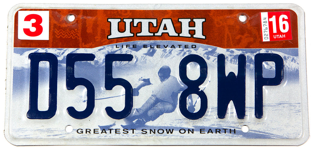 2016 Utah Greatest Snow License Plate | Brandywine General Store