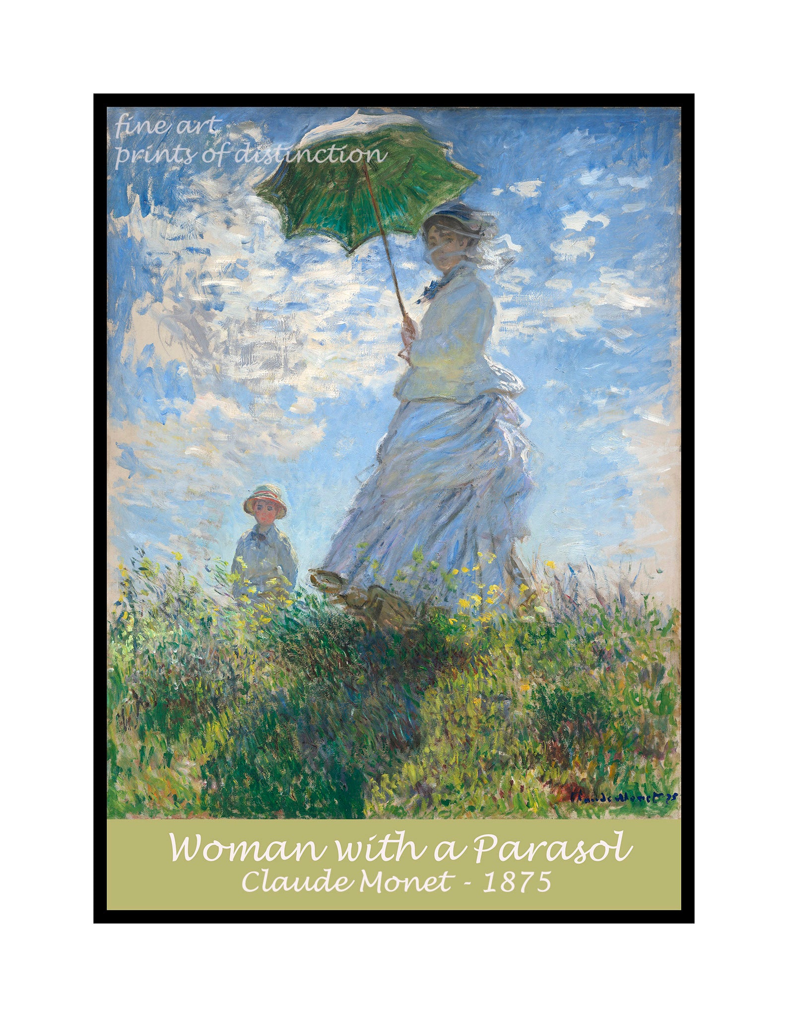 Monet, Claude - Woman with a Parasol premium poster | Brandywine ...