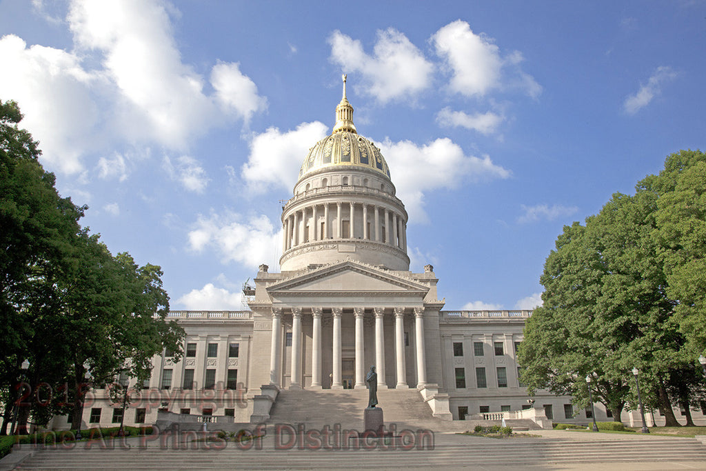 WV Capitol Building a Front View Art Print | Brandywine General Store