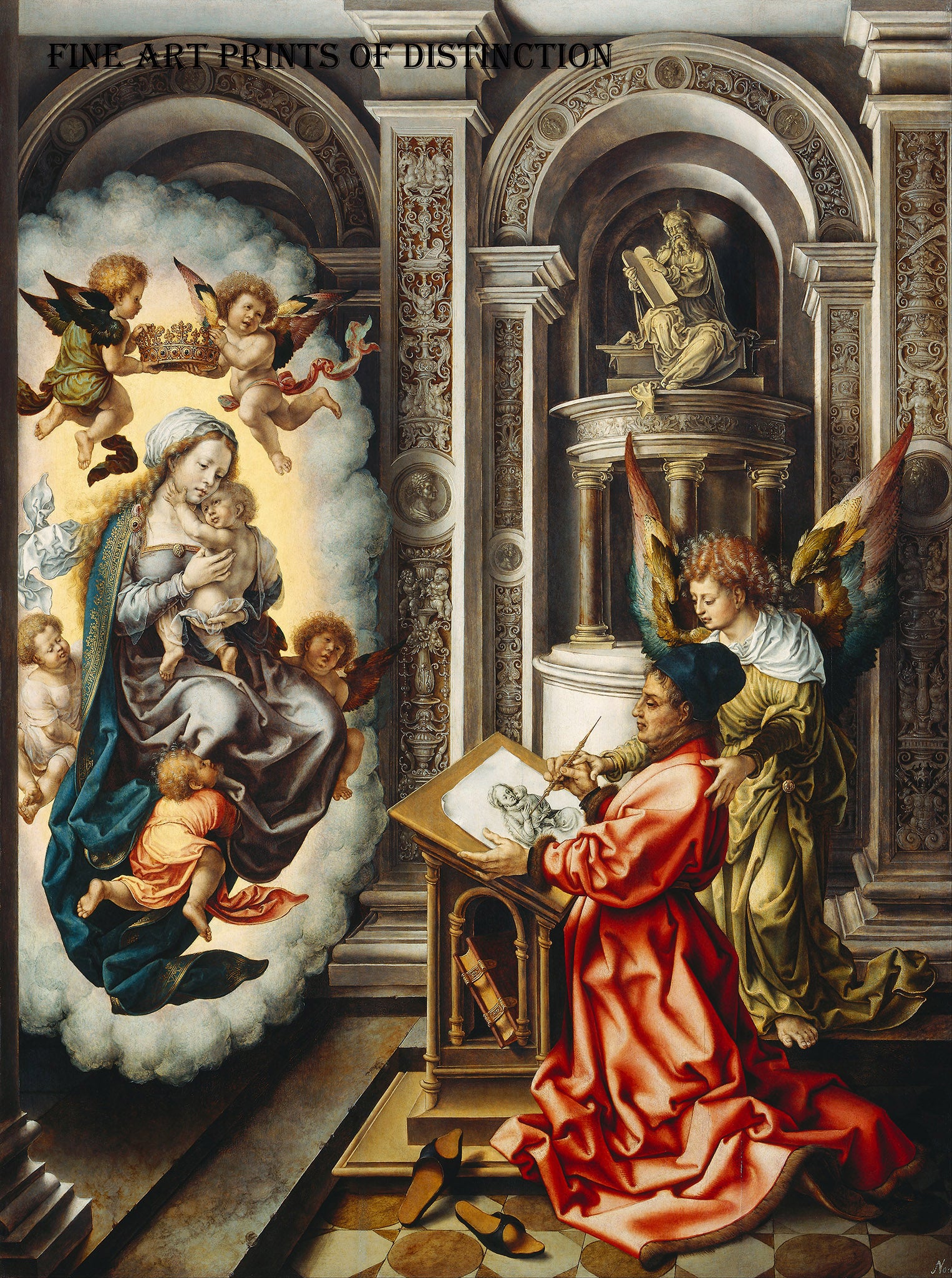 Gossaert, Jan - St. Luke Painting the Madonna Art Print | Brandywine ...
