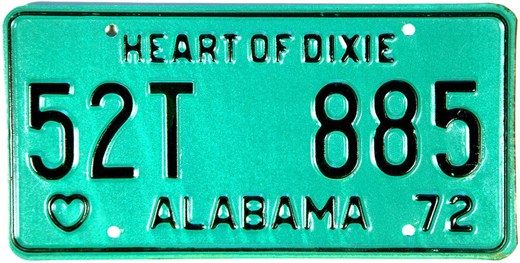 1972 Alabama Trailer License Plate | Brandywine General Store