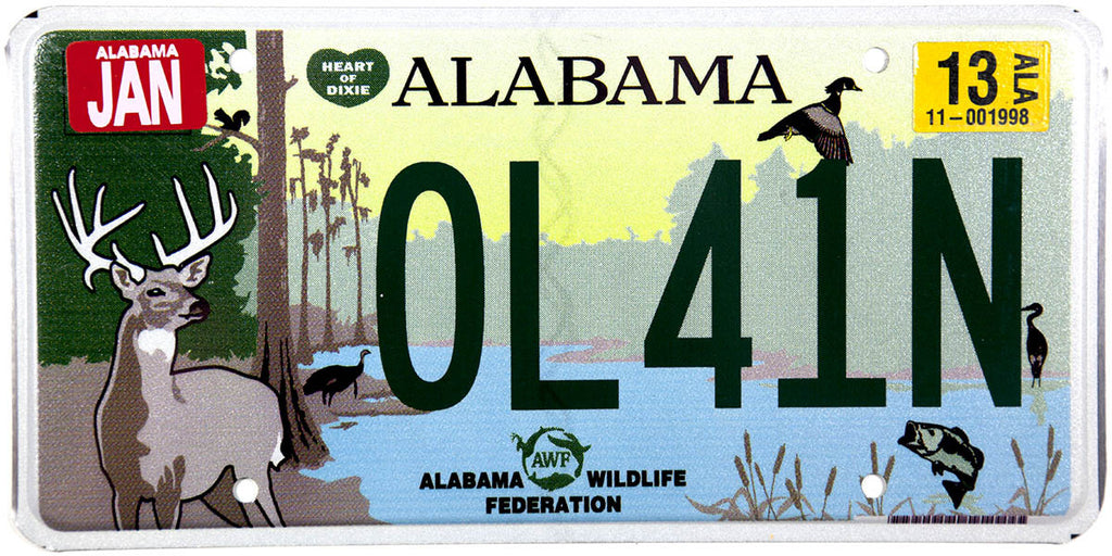 2004 - 2013 Alabama Wildlife Federation License Plate | Brandywine ...