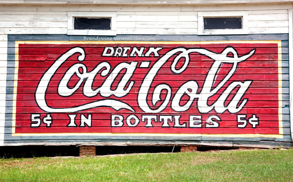 Coca Cola Advertisement painted on Old Store Building art print ...