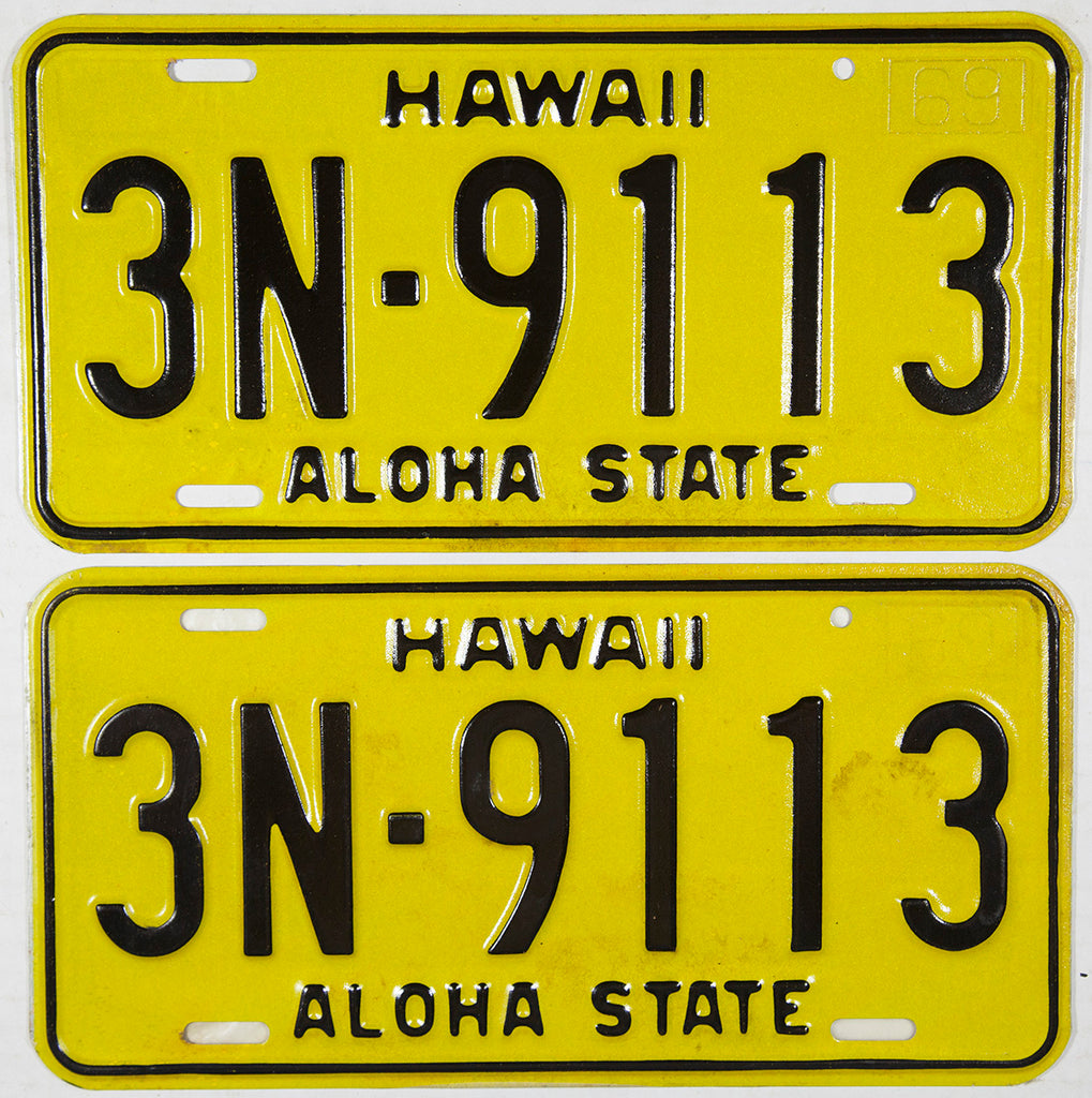 1969 Hawaii License Plates | Brandywine General Store