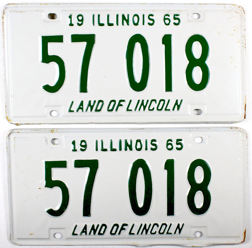 1965 Illinois License Plates | Brandywine General Store
