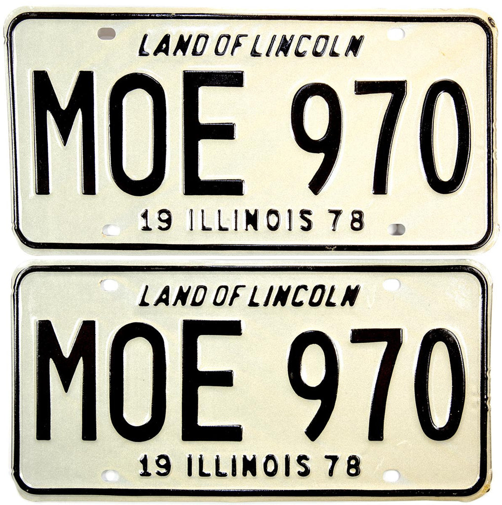 1978 Illinois License Plates | Brandywine General Store